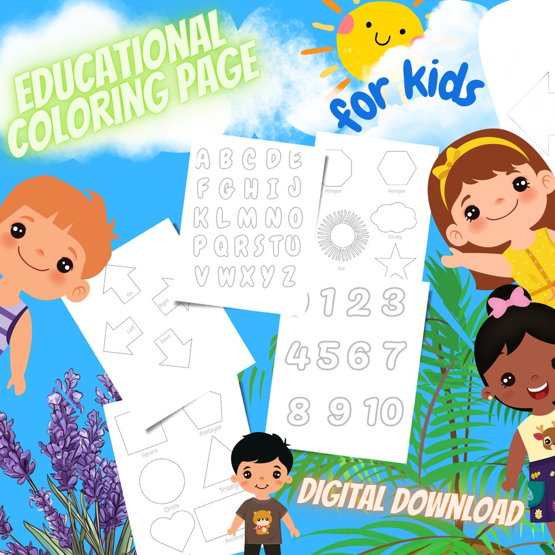 Educational Coloring Pages,teach With Coloring,printable Activity ...