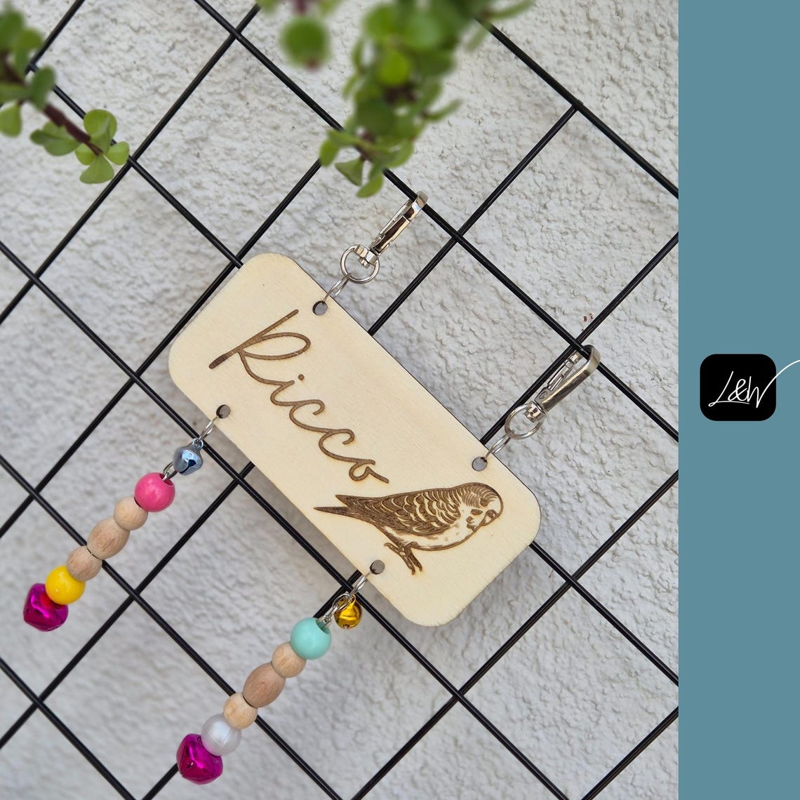 Custom Wooden Pet Name Plaque - Personalized Engraved ID Tag for Bird ...