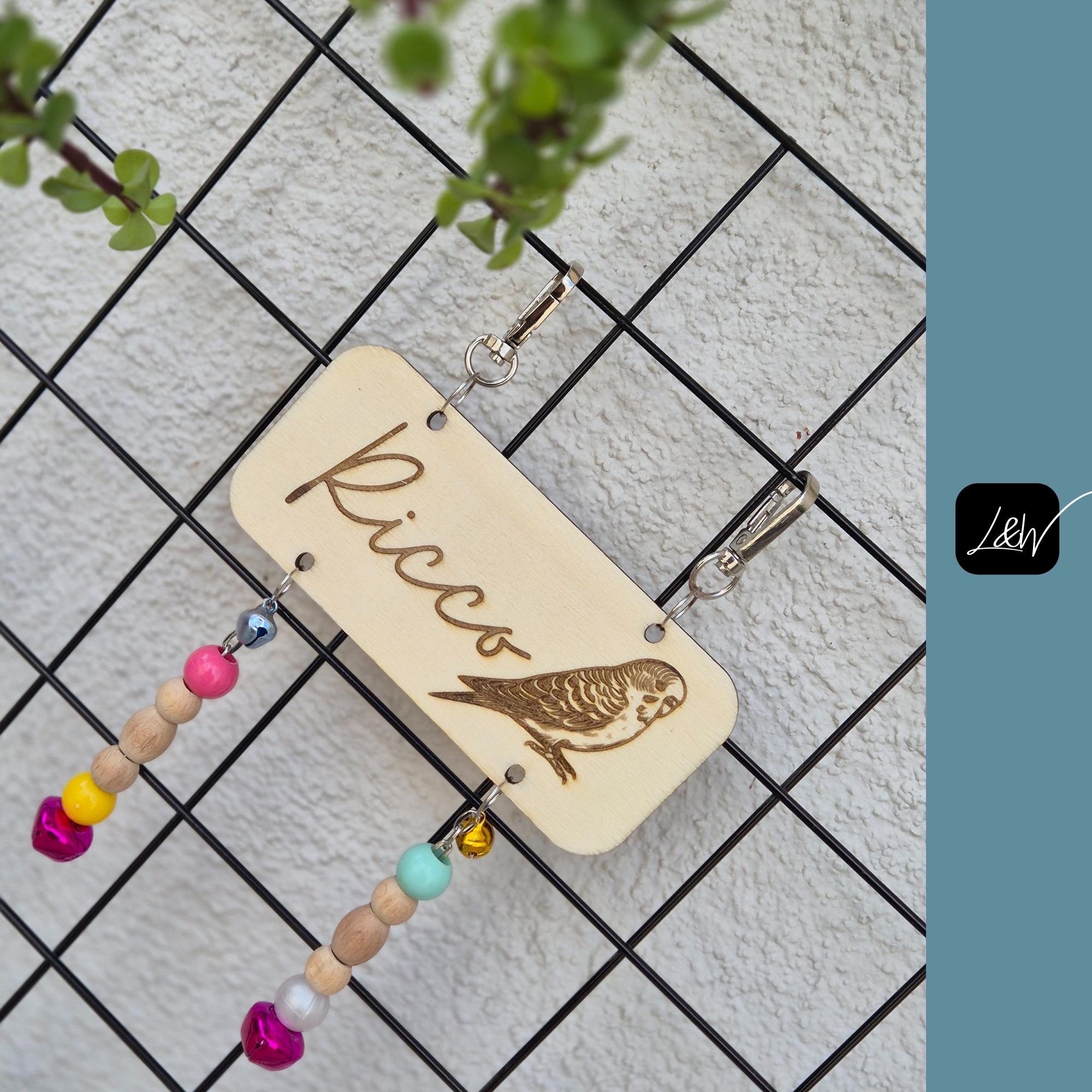 Custom Wooden Pet Name Plaque - Personalized Engraved ID Tag for Bird ...