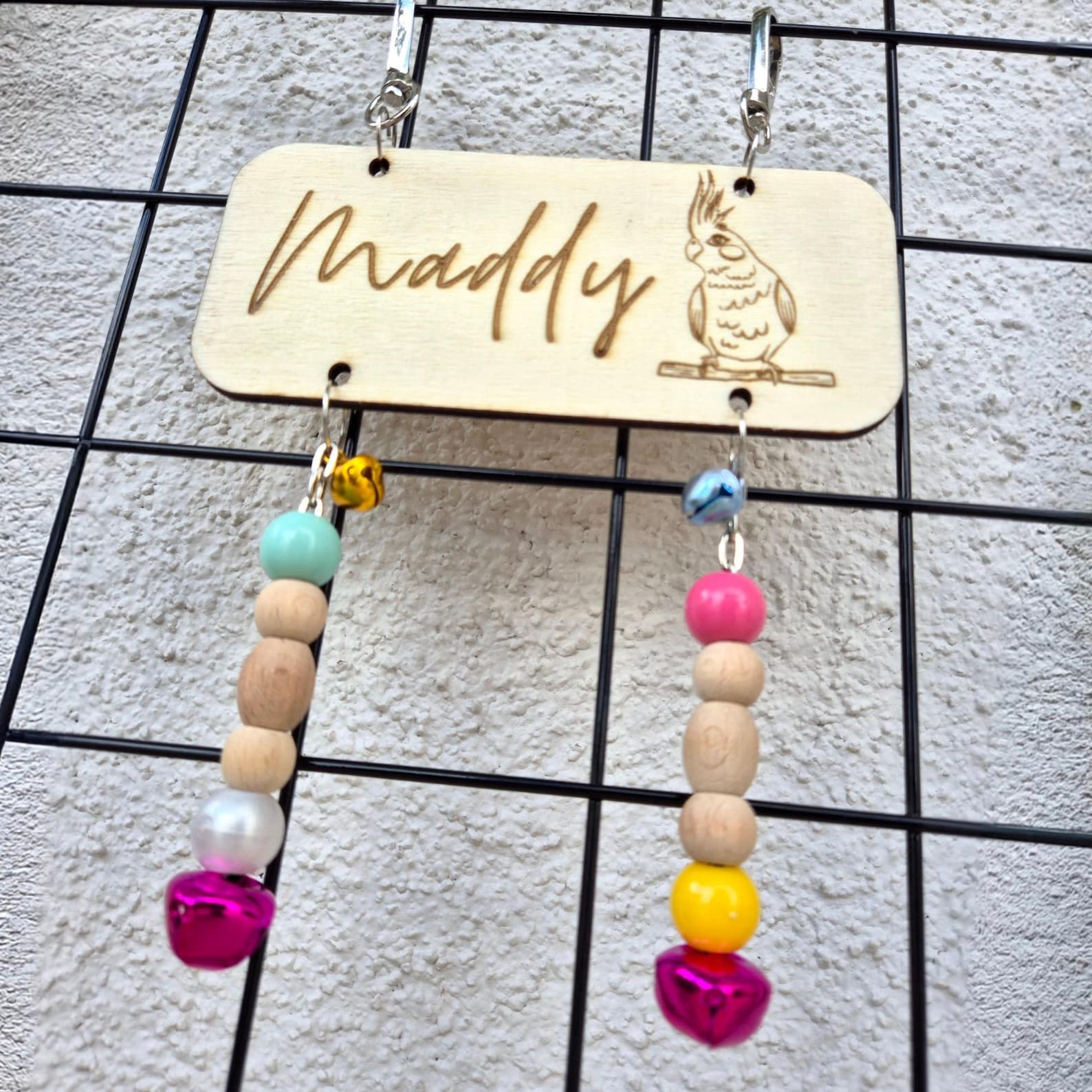 Custom Wooden Pet Name Plaque - Personalized Engraved ID Tag for Bird ...