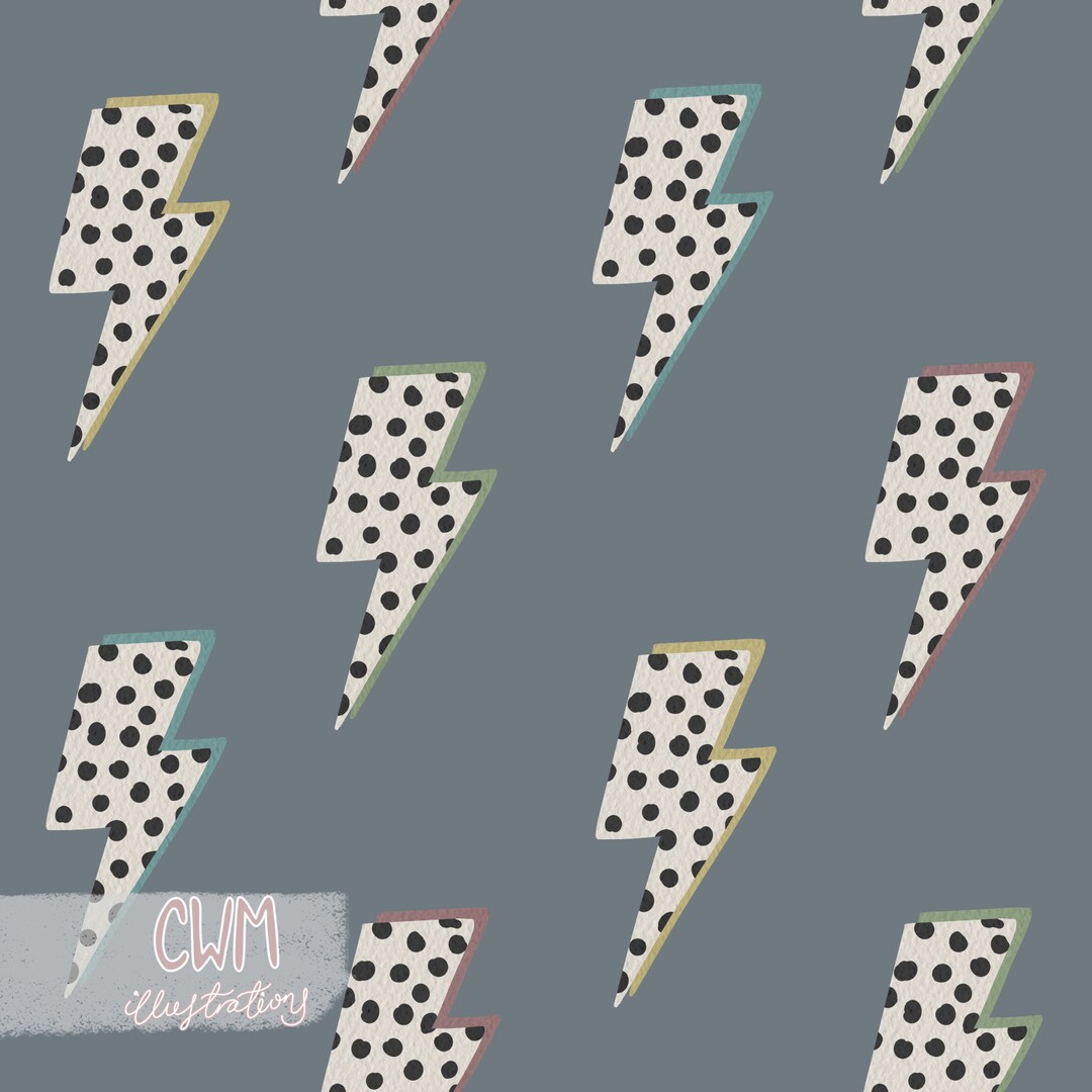 Lightening Bolt Seamless Pattern, Lightening Bolt Fabric Design ...