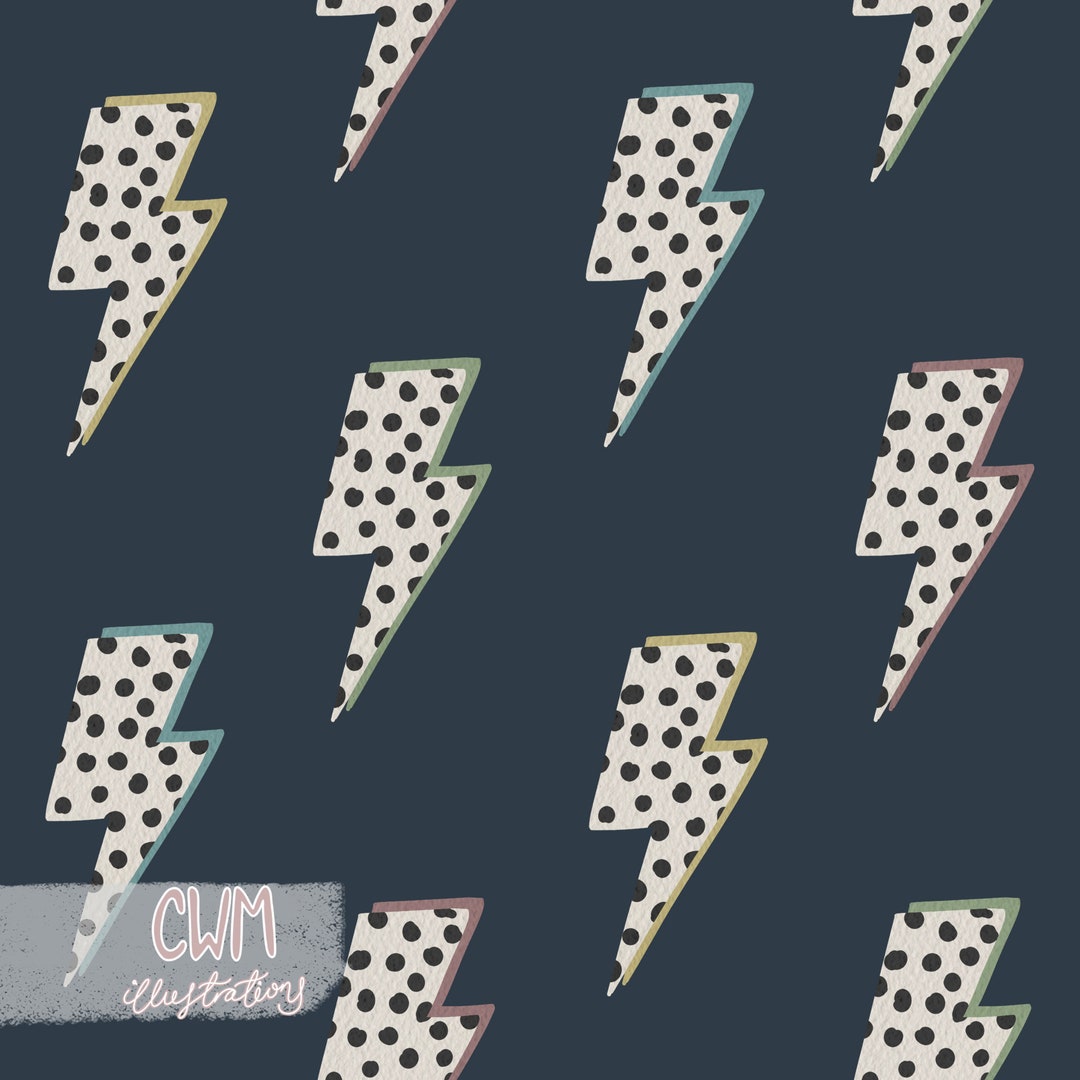 Lightening Bolt Seamless Pattern, Lightening Bolt Fabric Design ...