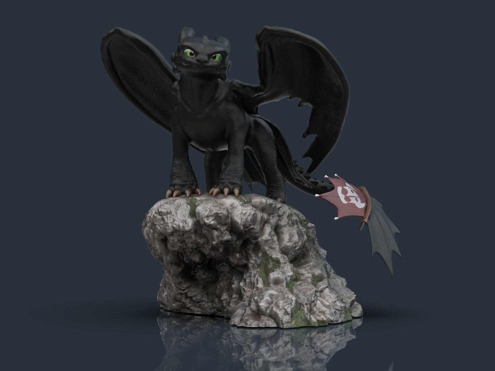 Toothless 3D Printing Figurine Headphone Holder Room - Etsy