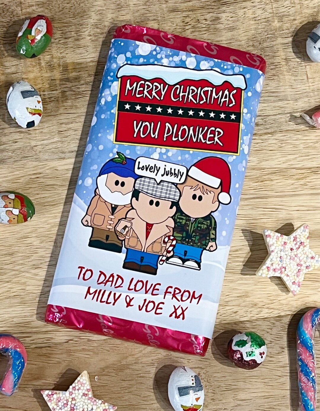 CHRISTMAS PERSONALISED Only Fools and Horses Themed Chocolate Bar ...