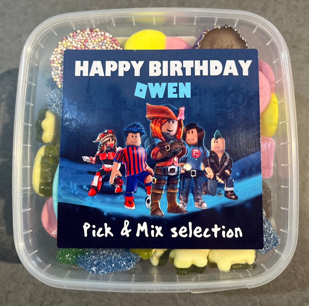 ROBLOX SWEET TUB Roblox Personalised Pick & Mix Tub Full Retail Sealed ...