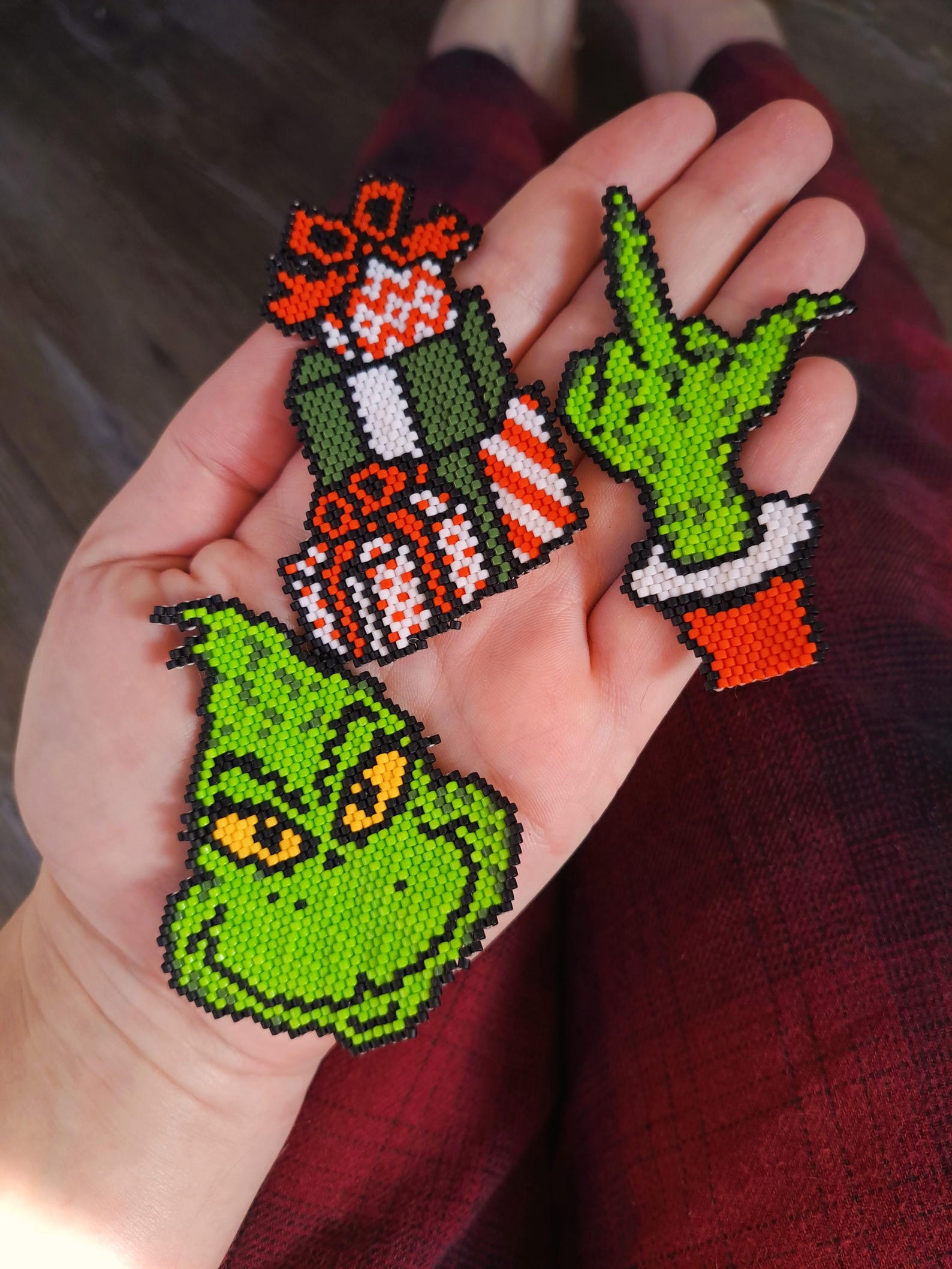 Bead Brick Christmas Patterns | Grinch Xmas Tree (digital PDF) - Etsy