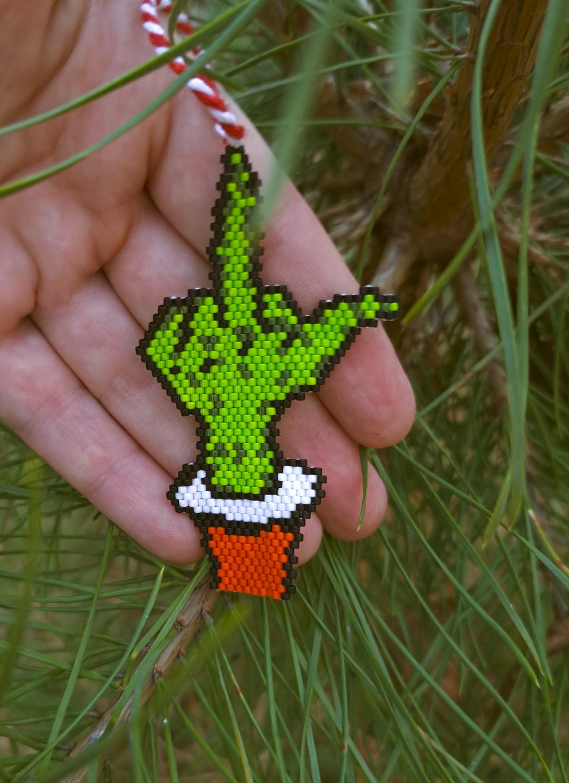 Bead Brick Christmas Patterns | Grinch Xmas Tree (digital PDF) - Etsy