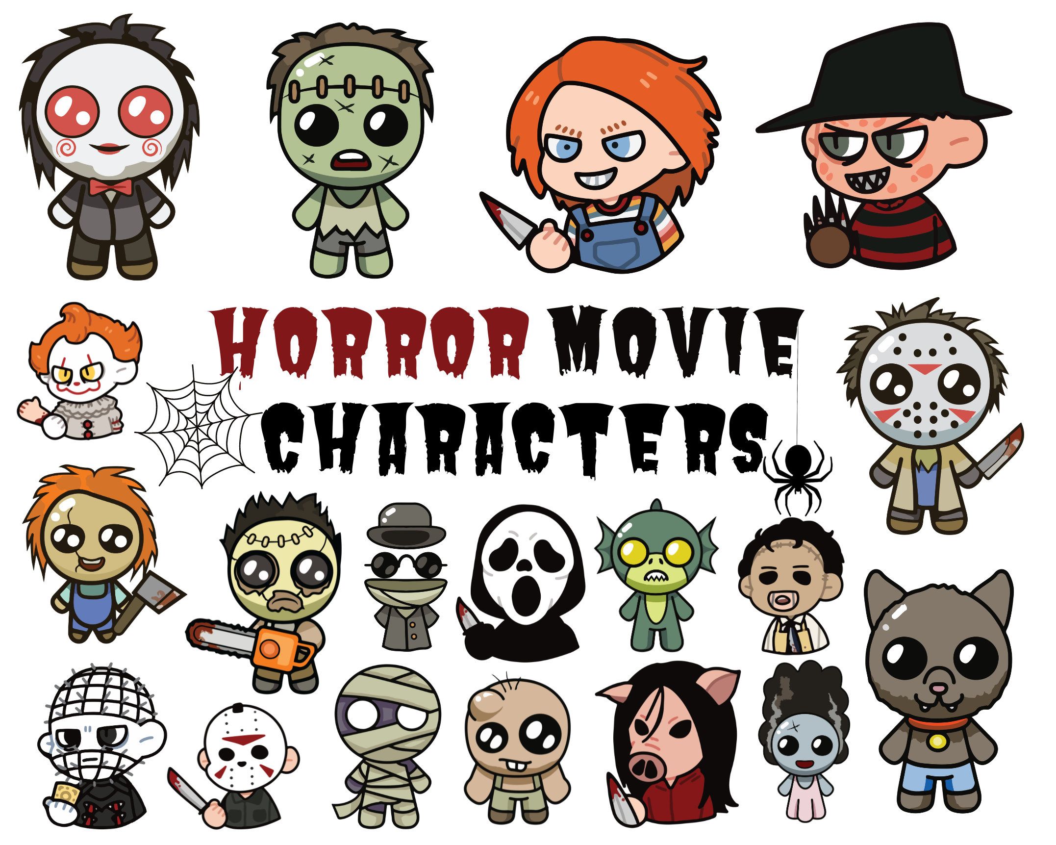 Horror SVG Hallowen Svg horror Characters SVG Horror Movie - Etsy UK