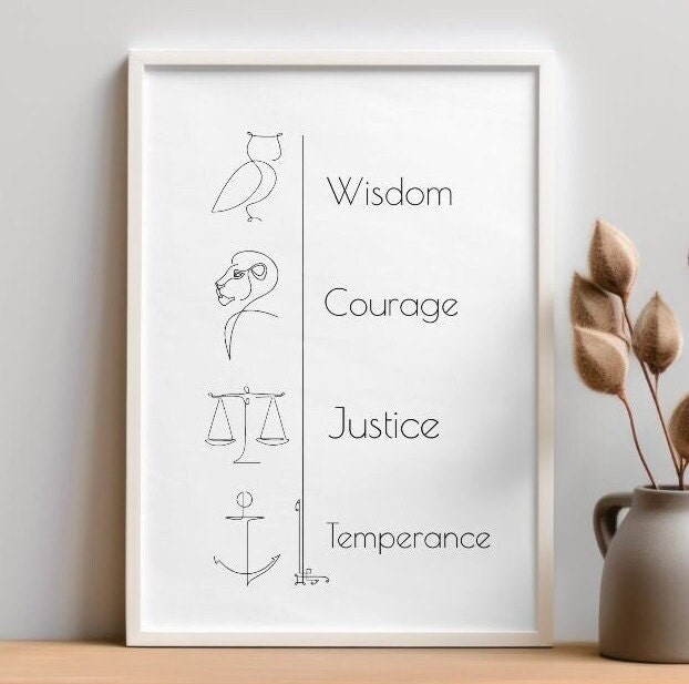 Stoic Symbols, Stoic Minimal Art Print, Stoic Principles - Etsy