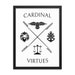 Stoic Cardinal Virtues Art Print, Stoic Ethics, Ancient Wisdom, Stoic ...