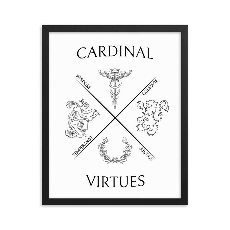 Stoic Cardinal Virtues Stoic Symbols Stoic Values - Etsy