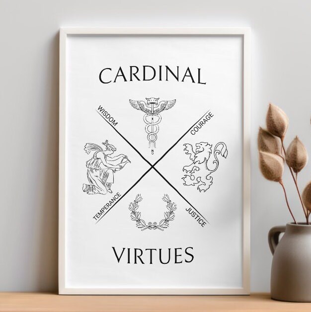 Stoic Cardinal Virtues Stoic Symbols Stoic Values - Etsy