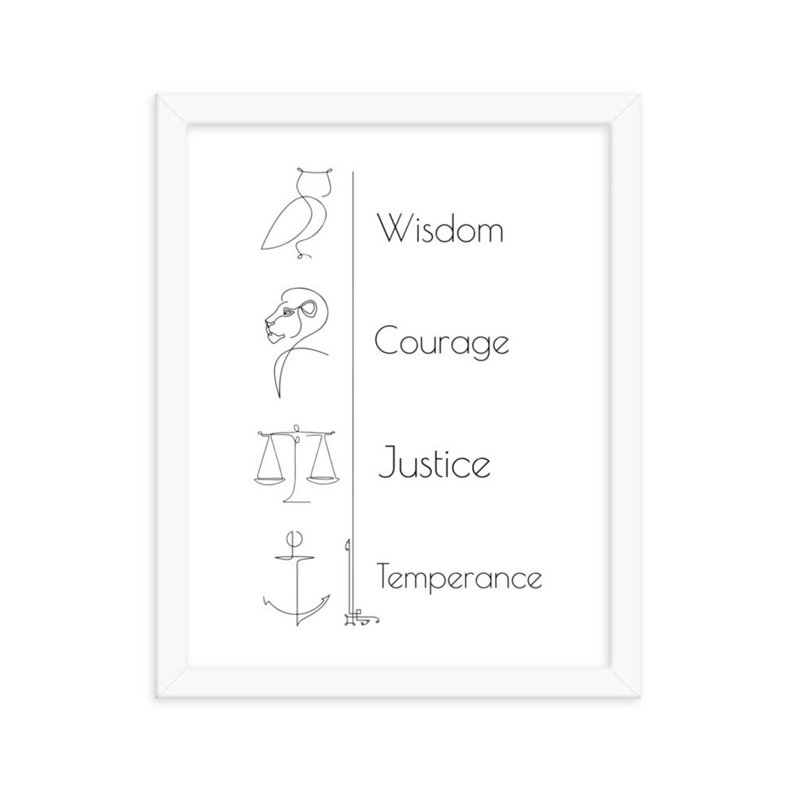 Stoic Symbols, Stoic Minimal Art Print, Stoic Principles - Etsy