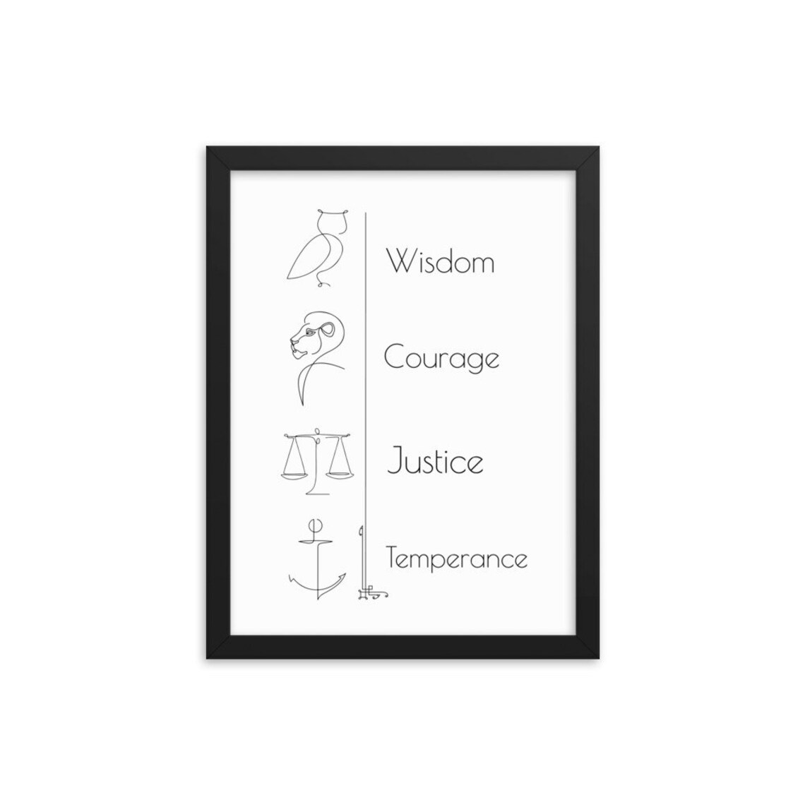Stoic Symbols, Stoic Minimal Art Print, Stoic Principles - Etsy