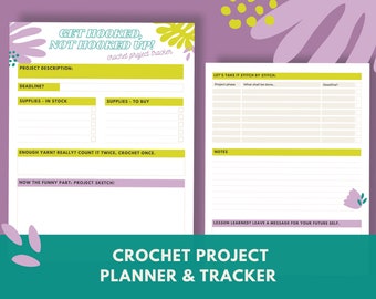 PRINTABLE Crochet Project Planner PDF Keep Track of Projects, Yarn ...