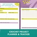 Printable Crochet Project Tracker/planner - Etsy