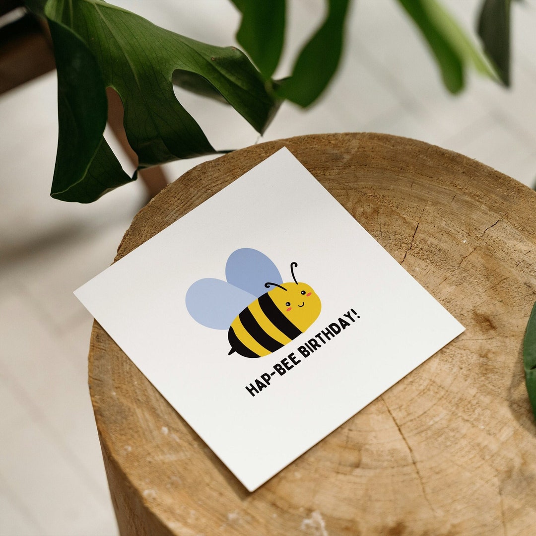 Hap-bee Birthday Card Funny Birthday Card for Birthday Gift for ...