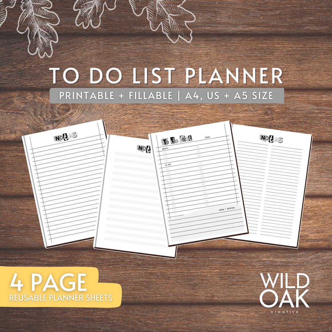 To Do List Planner Printable to Do Planner Things to Do List Simple ...
