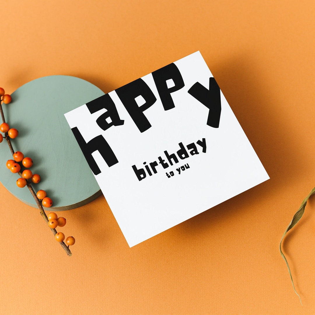 Happy Birthday Card Birthday Card Bold Birthday Card Birthday - Etsy