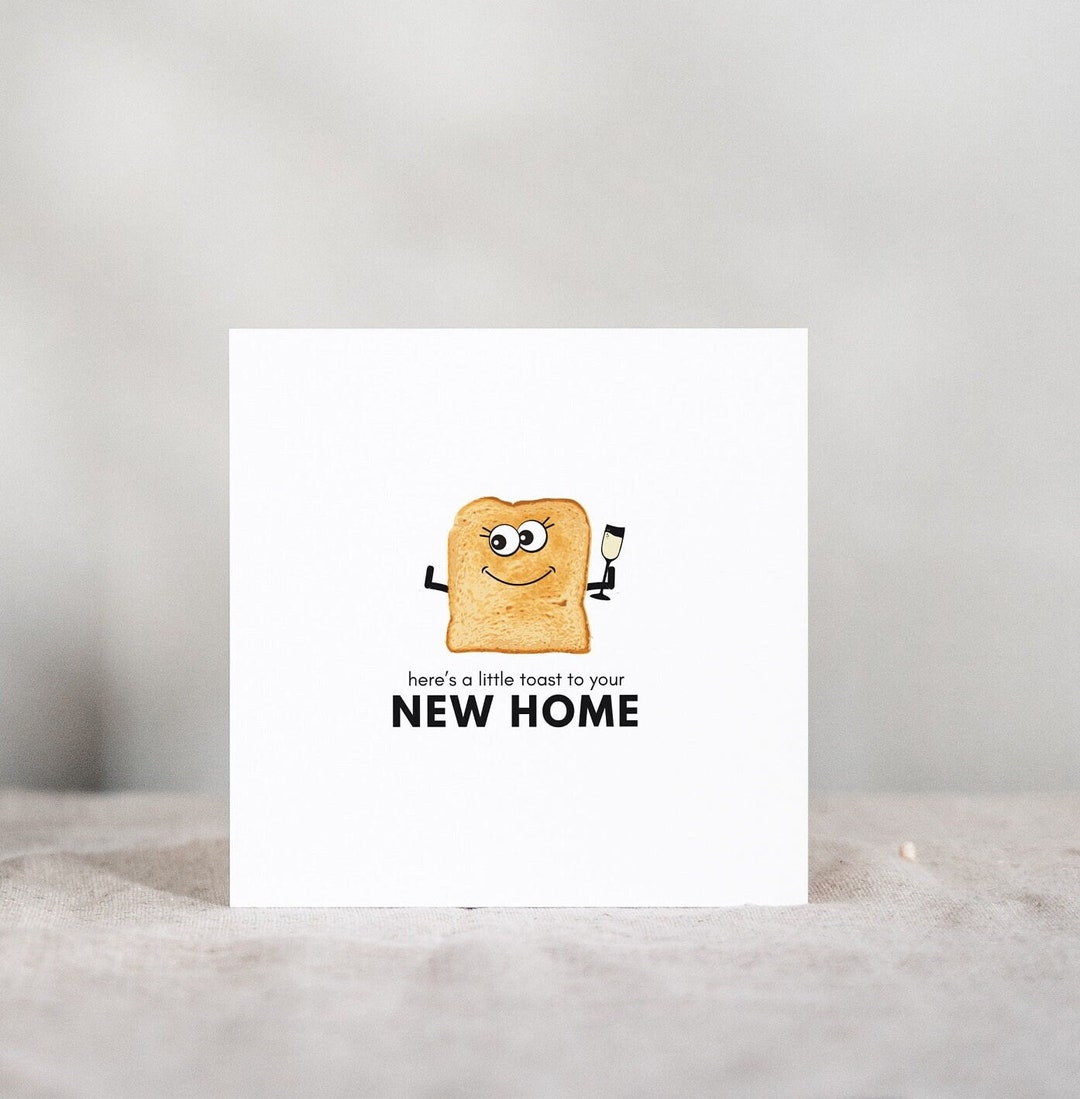 New Home Card New Home Gift Cute New Home Card Celebration Card A Toast ...