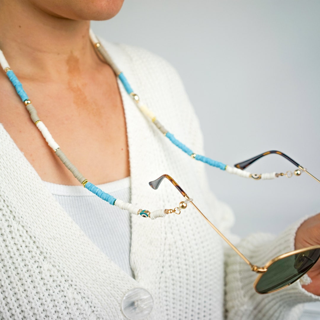 Handmade, Stone Eyeglass Thread, Eyeglass Chain, Gold Glasses Chain ...