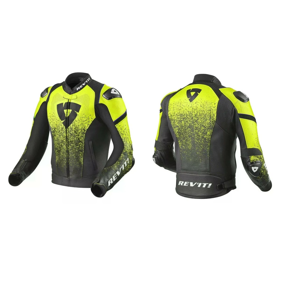 Mens Revit Jacket Fluorescent Yellow Cowhide Leather Jacket - Etsy