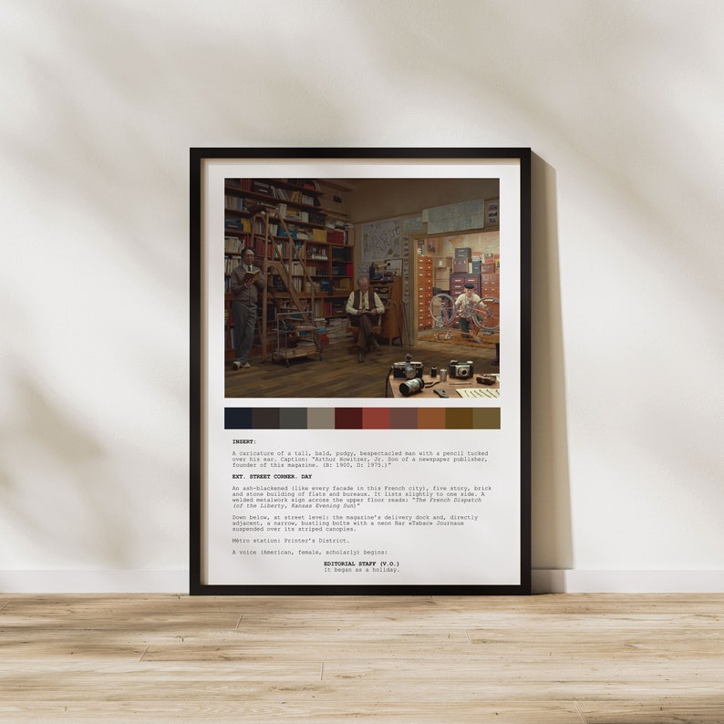 The French Dispatch Film Poster Wes Anderson Wall Art Wes Anderson ...