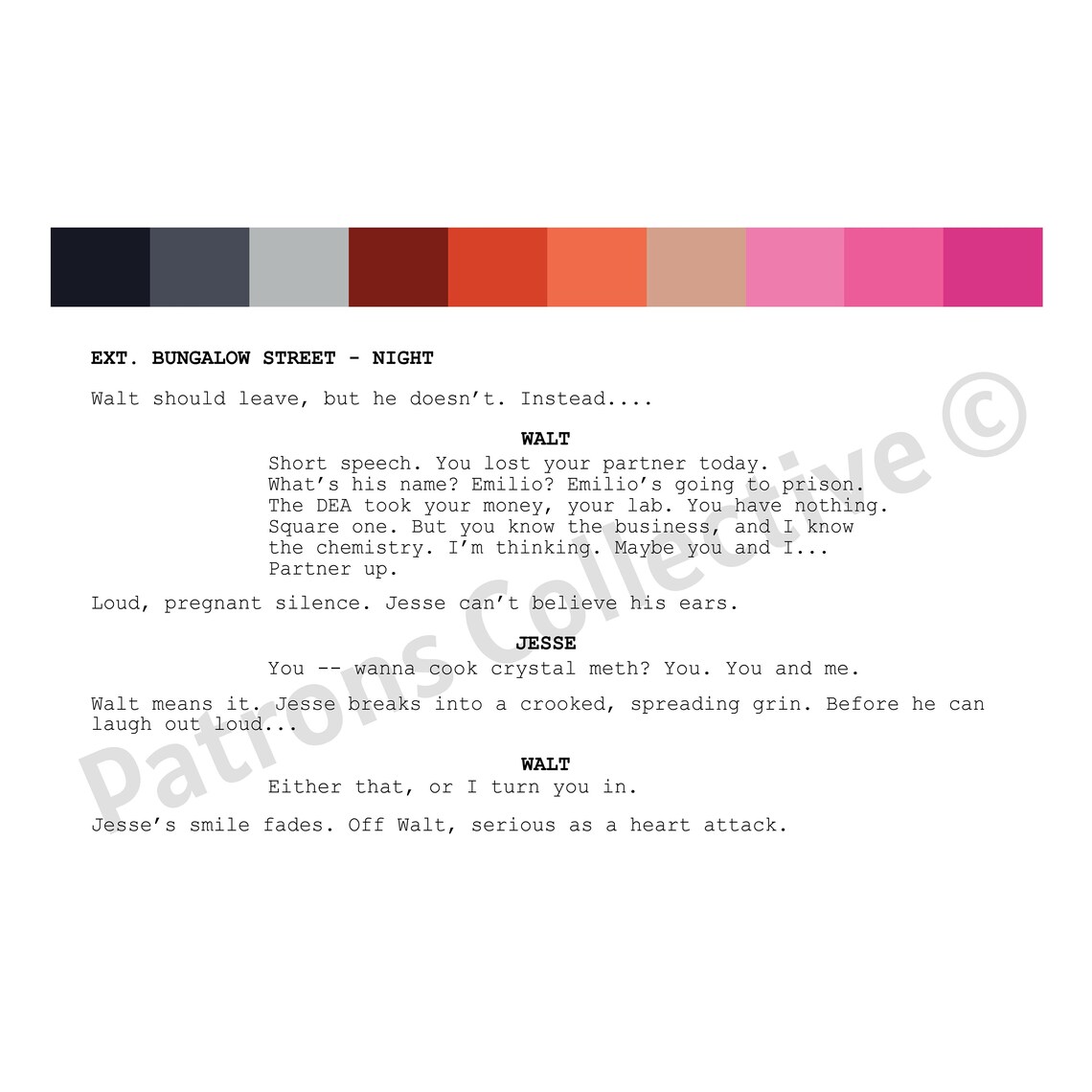 Breaking Bad TV Show Poster TV Series Script Poster Walter White Jesse ...