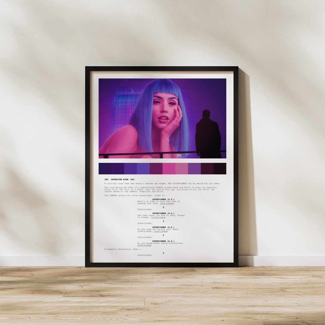 Blade Runner 2049 Quote | Interlinked | Film Script Gift | Alternative ...