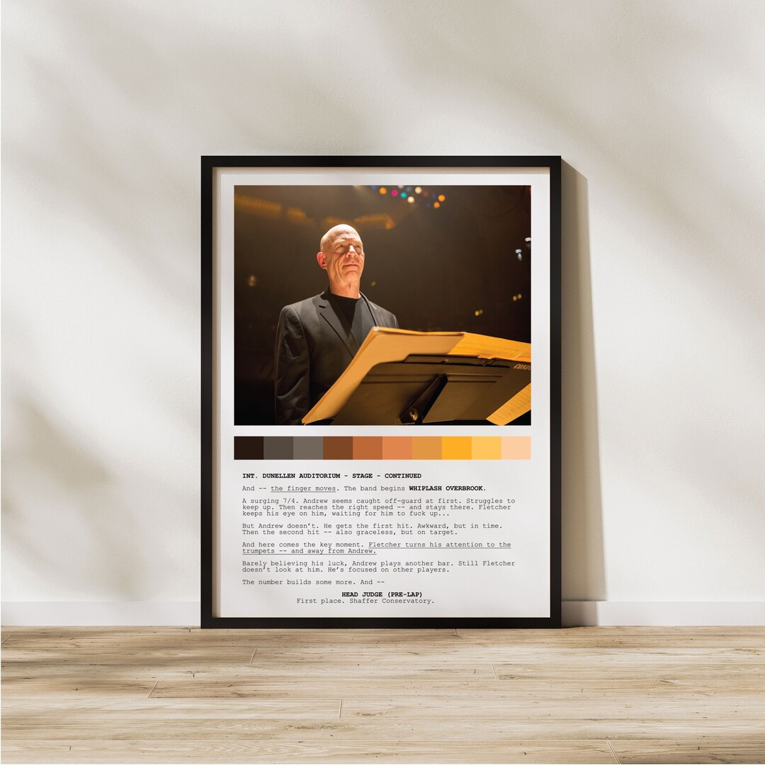 Whiplash Movie Poster Film Script Poster Movie Script Script Poster ...