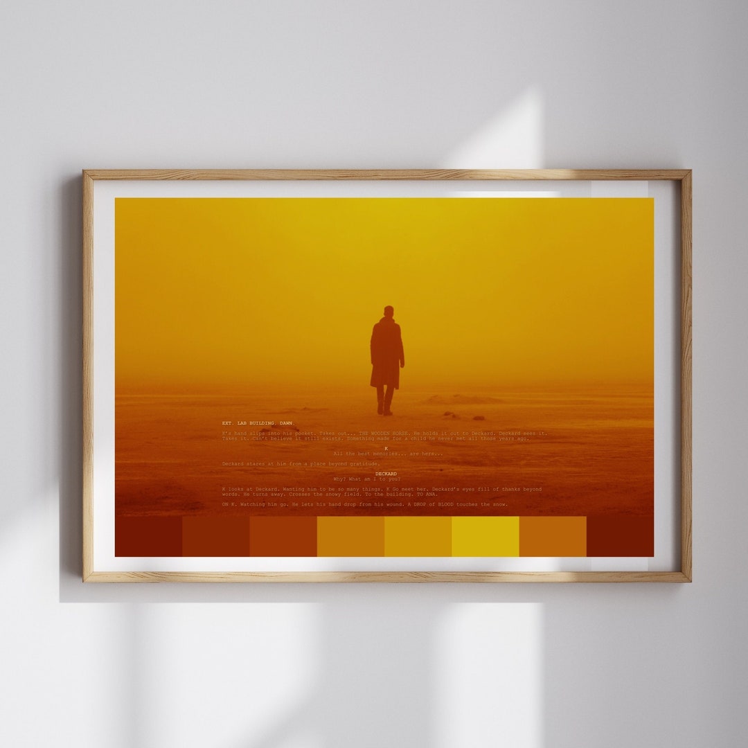 Blade Runner 2049 Interlinked Film Script Poster Alternative Movie ...