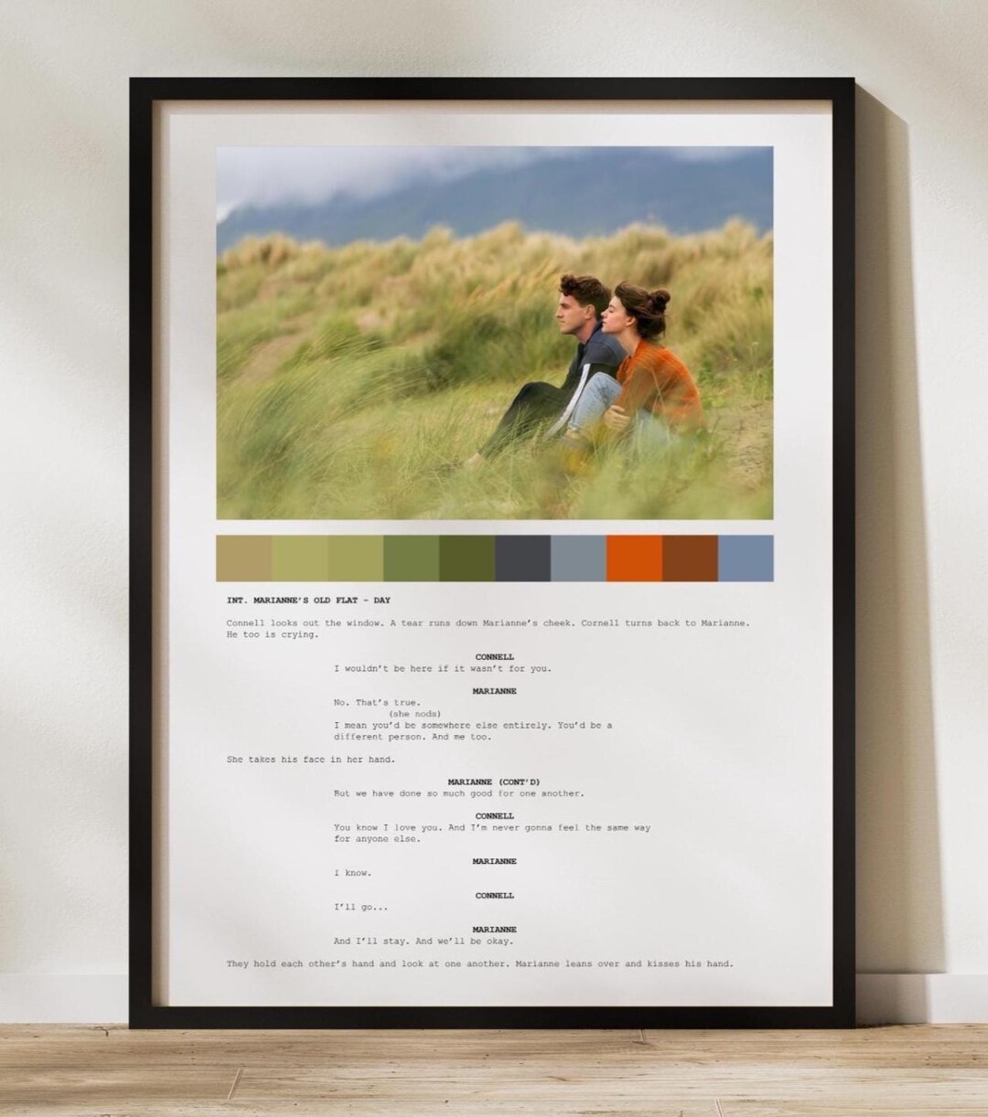 Normal People Script Print Connell Marianne Ending Custom Poster for ...