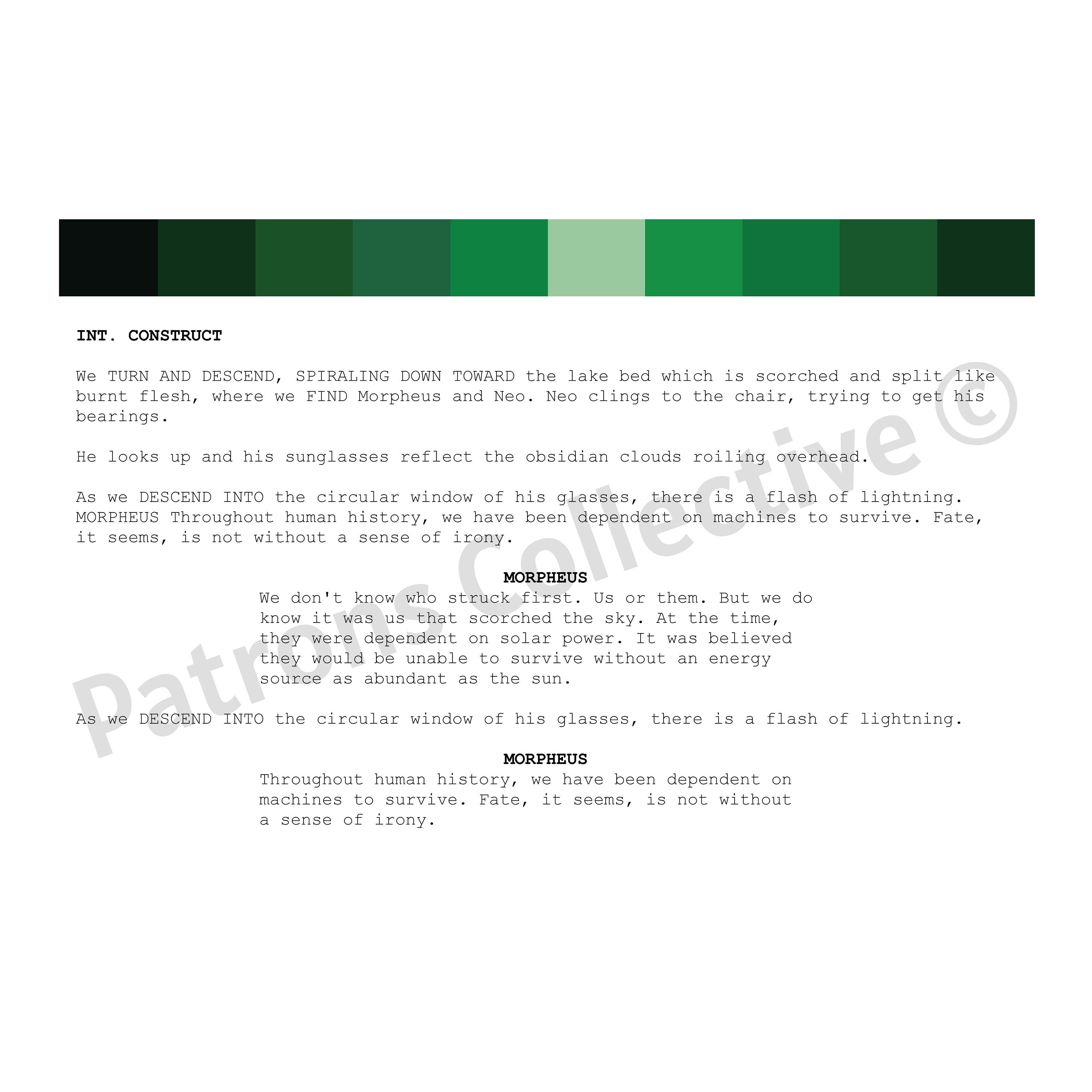 Matrix Movie Poster Film Script Poster Movie Script - Etsy