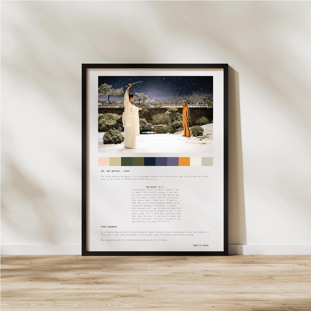 Kill Bill Quote | Kill Bill Movie Script | Custom Movie Poster | Uma ...