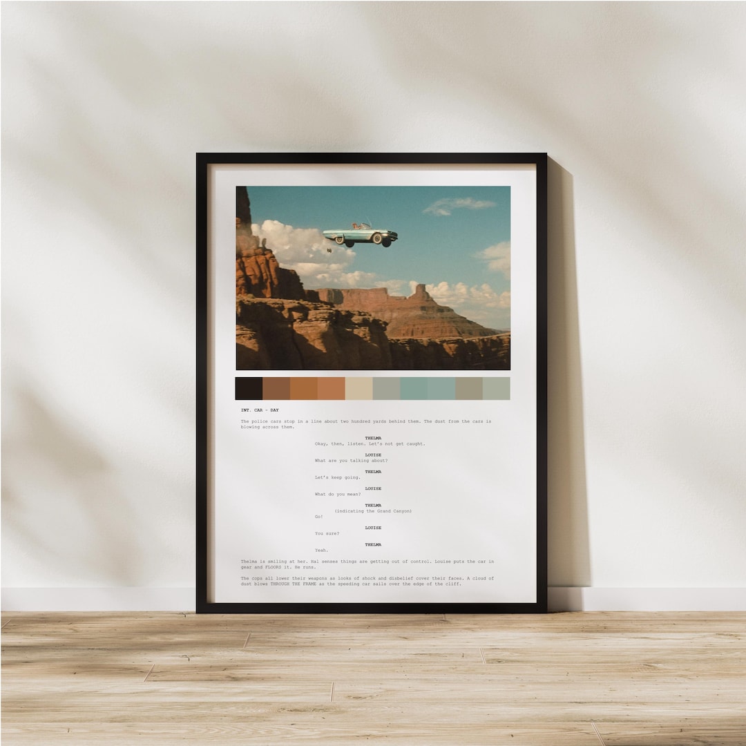 Thelma and Louise Movie Poster: Iconic Car Scene, Film Gift - Etsy