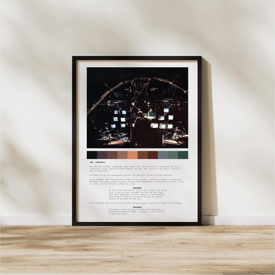 Matrix Movie Film Script Movie Script Keanu Reeves Matrix Quote Colour ...