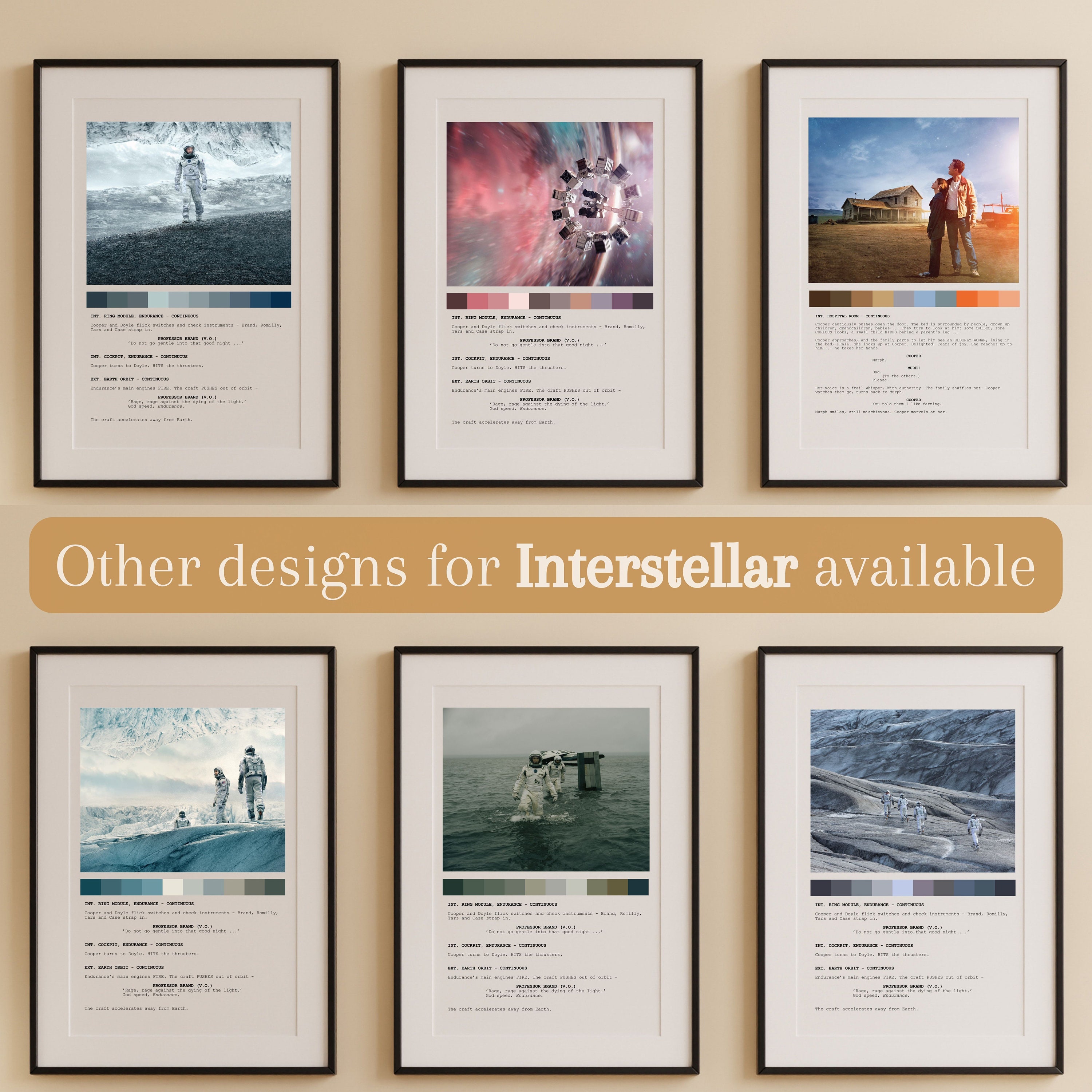 Interstellar Movie Poster Christopher Nolan Matthew Mcconaughey Anne ...