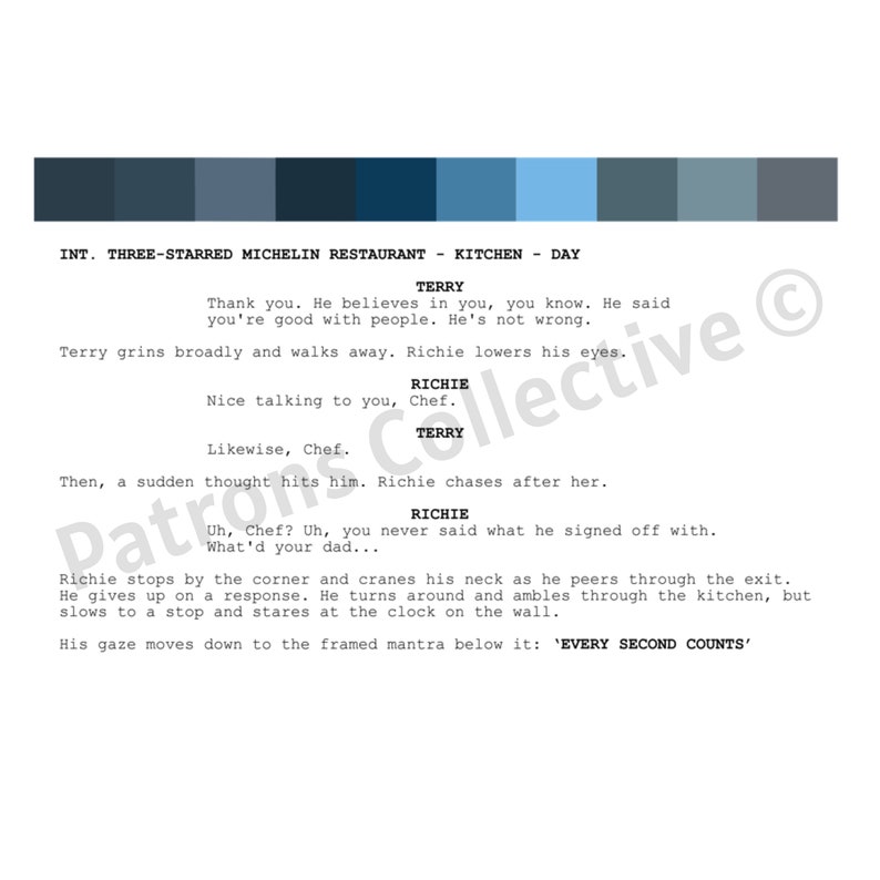The Bear TV Show Poster Every Second Counts Script Print - Etsy
