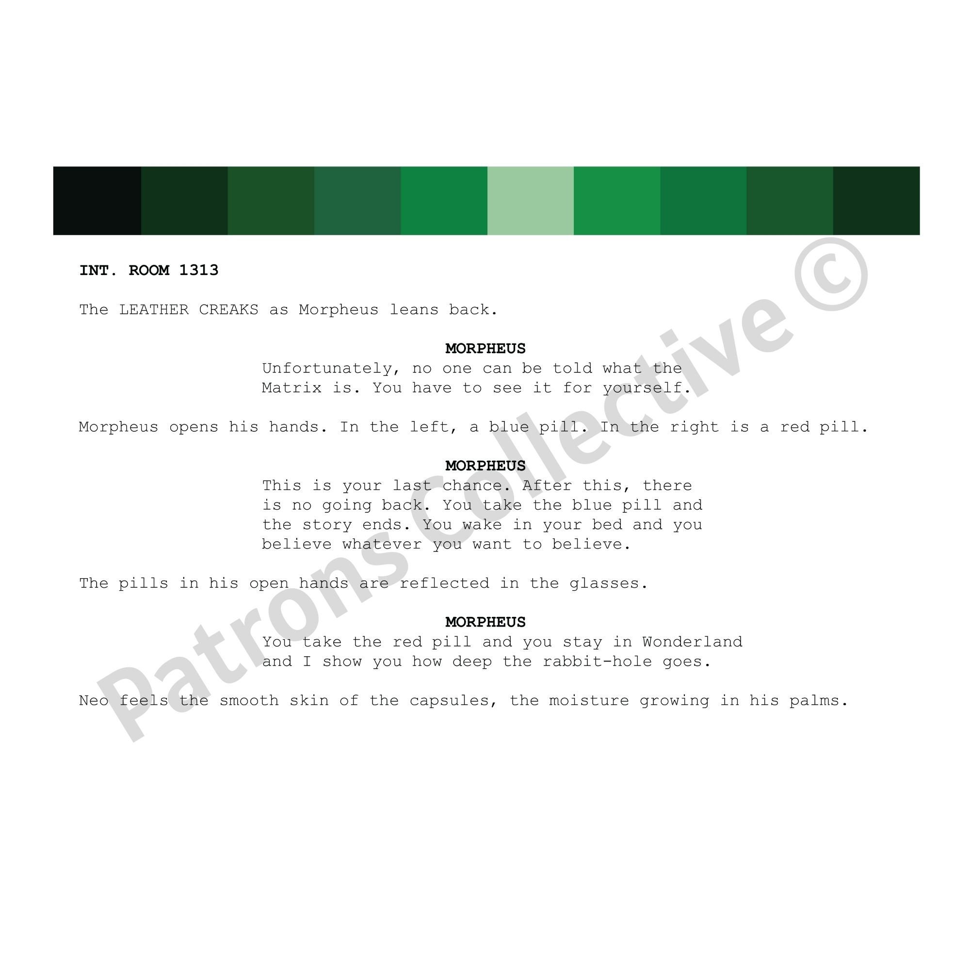 Matrix Movie Poster Film Script Poster Movie Script Keanu Reeves Matrix ...
