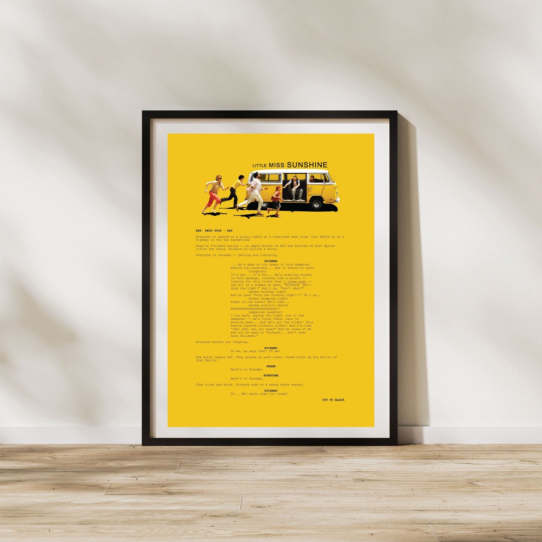 Little Miss Sunshine Movie Script Poster: Film Buff Gift - Etsy