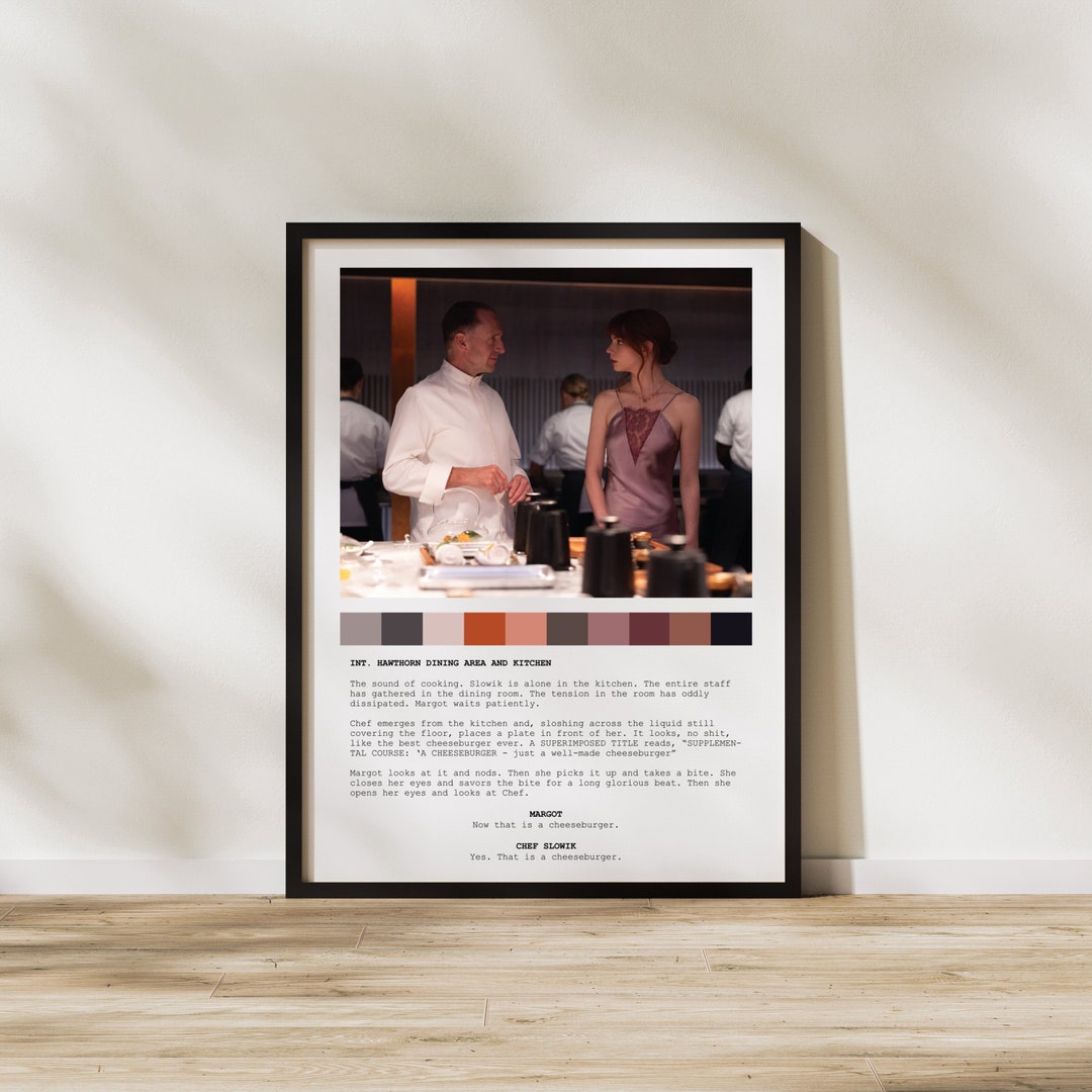 The Menu Movie Quote | Fine Dining Poster | Cheeseburger Scene | Anya ...