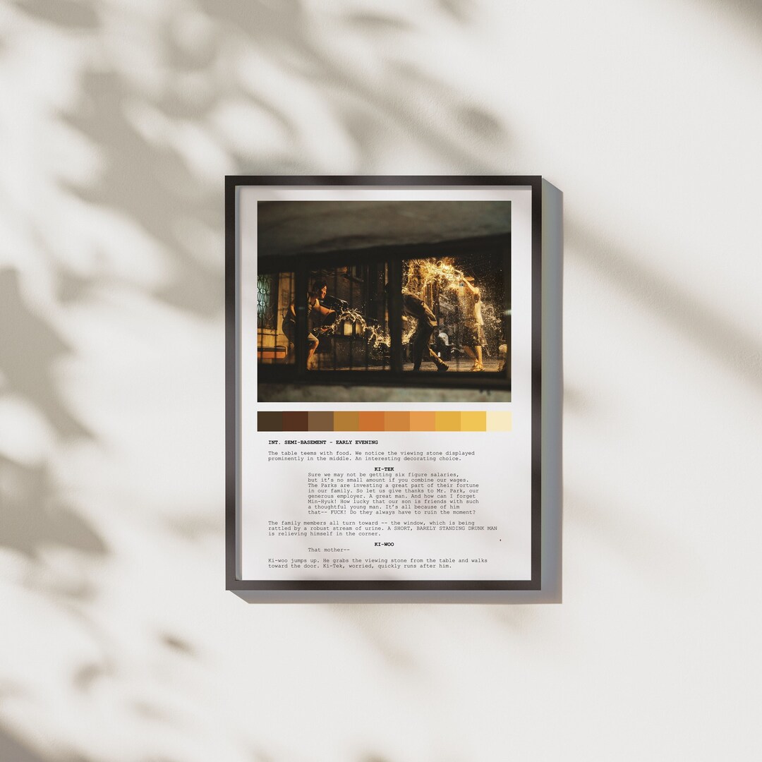 Custom 'parasite' Movie Scene Poster, Personalized Film Art - Etsy
