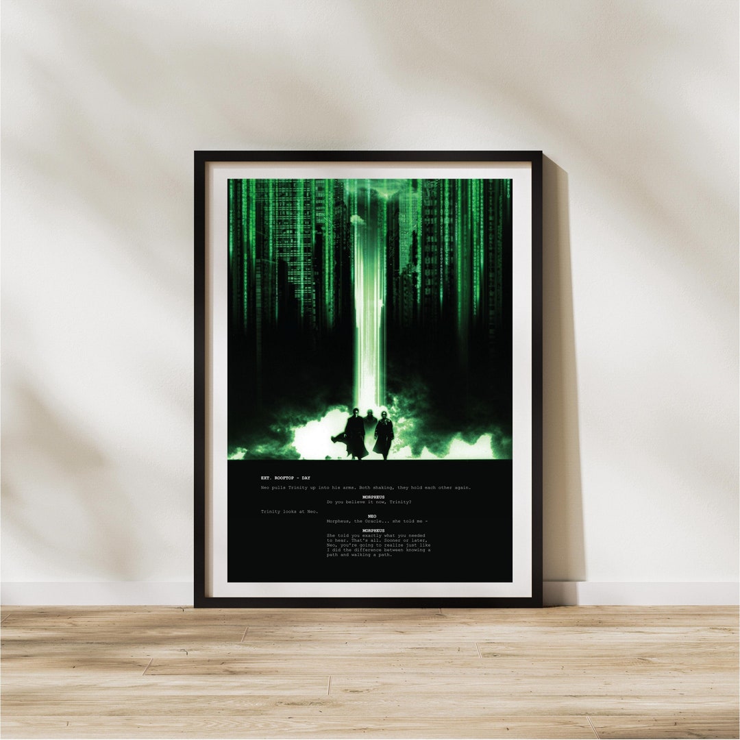 Matrix Movie Film Script Movie Script Keanu Reeves Matrix Quote Colour ...