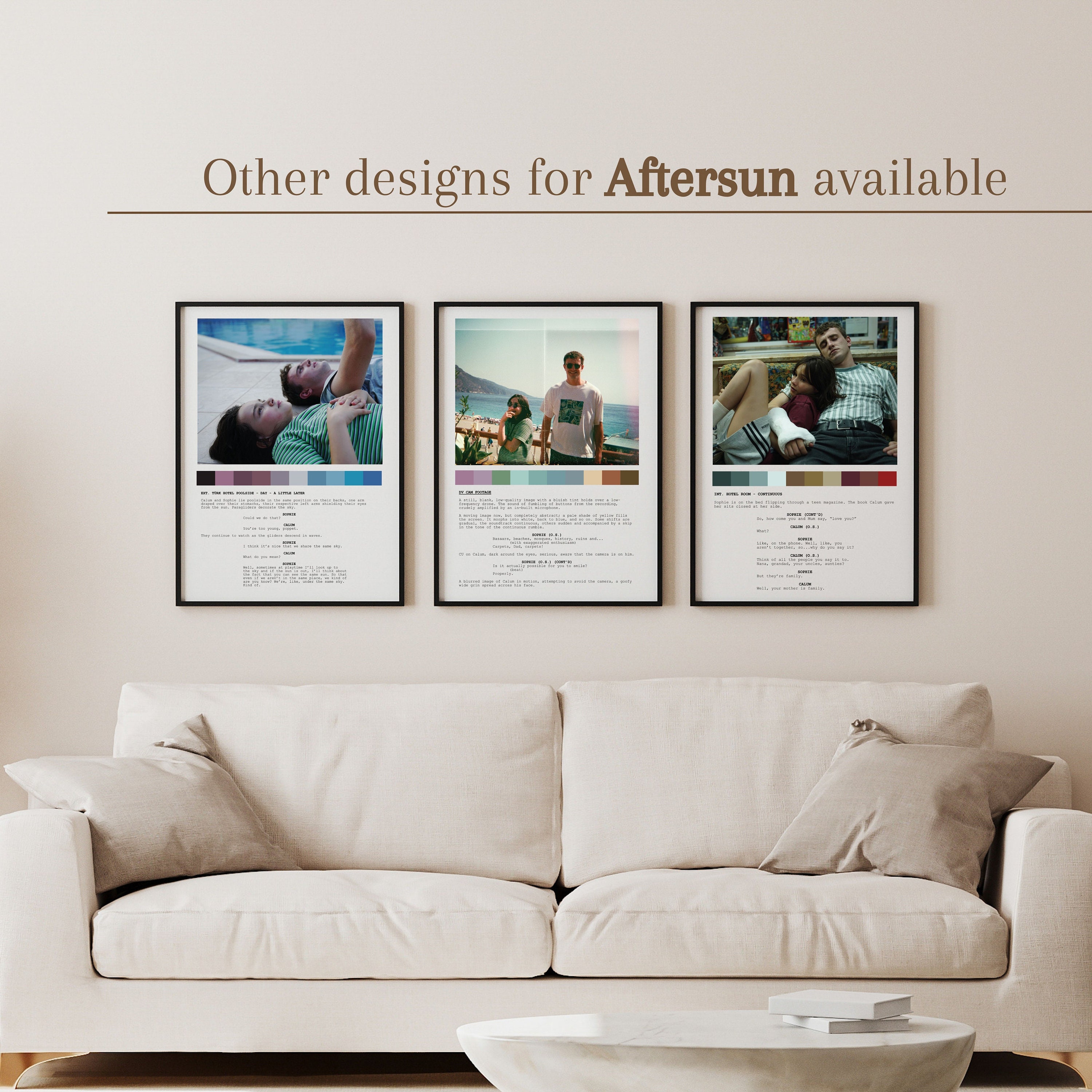 Aftersun Movie Poster Charlotte Wells Paul Mescal Frankie Corio Movie ...