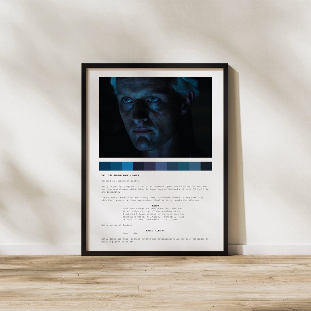 Blade Runner 1982 | Tears in Rain | Deckard | Batty | Film Script ...