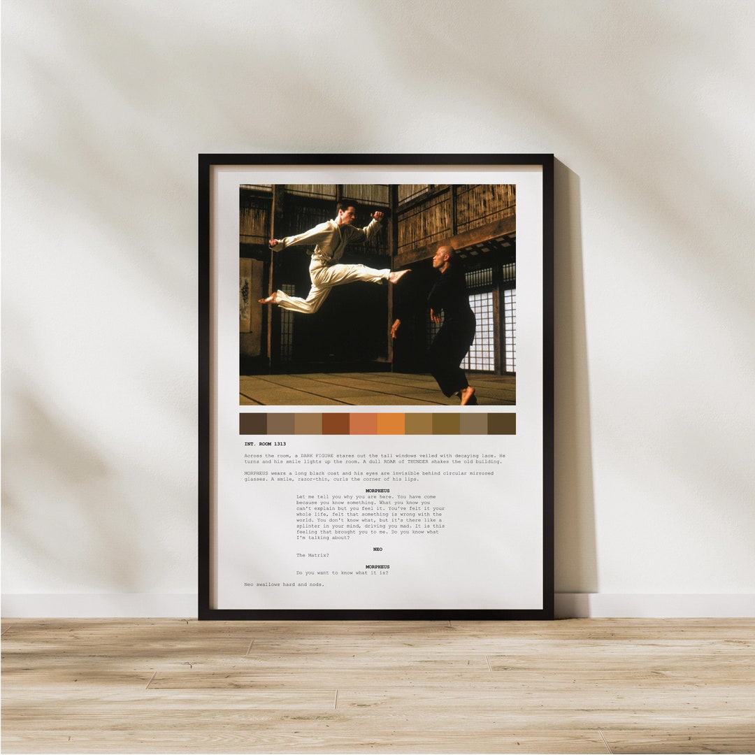 Matrix Movie Poster Film Script Poster Movie Script Keanu Reeves Matrix ...