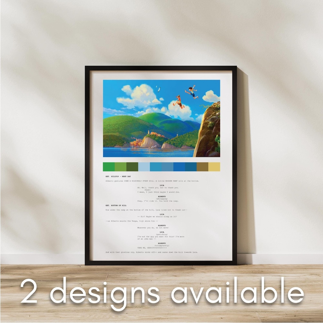 Luca Movie Quote | Animation Movie Script Poster | Custom Quote Poster ...