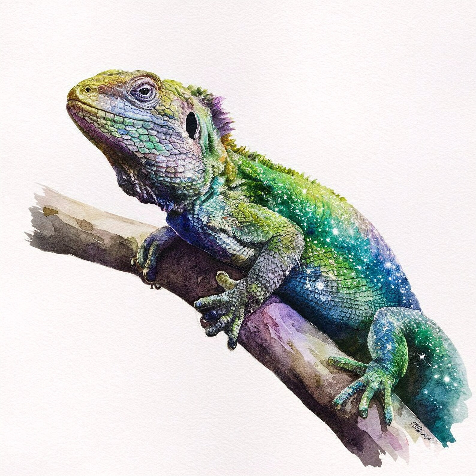 Watercolor Gecko 5 Jpgs - Etsy
