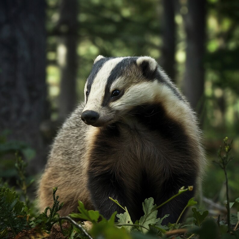 Cool Badger Clipart 5 Jpgs - Etsy