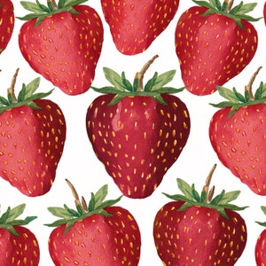 Watercolor Strawberry 5 Jpgs - Etsy